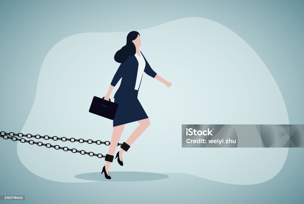Gender Barrier Woman Career Obstacle Or Inequality Limitation Or
