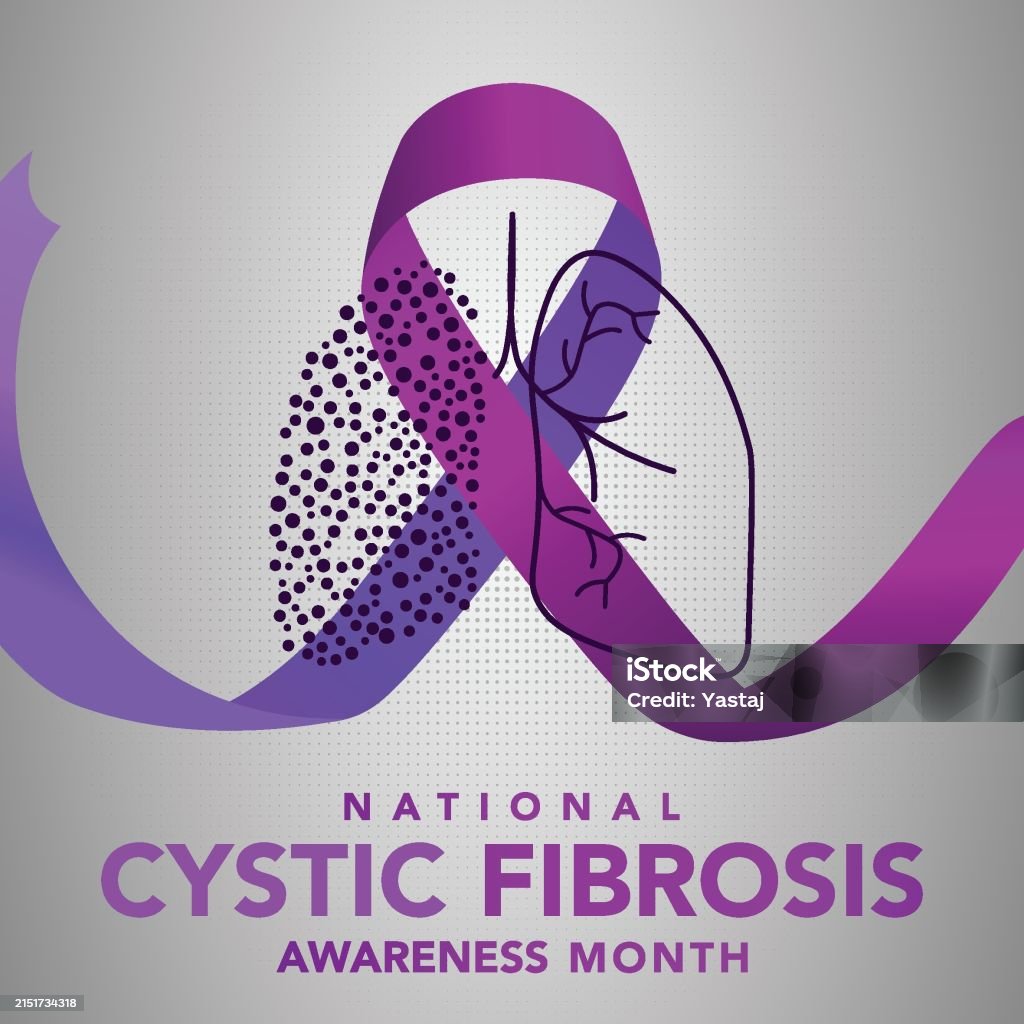National Cystic Fibrosis Awareness Month Vector Web Banner For Social