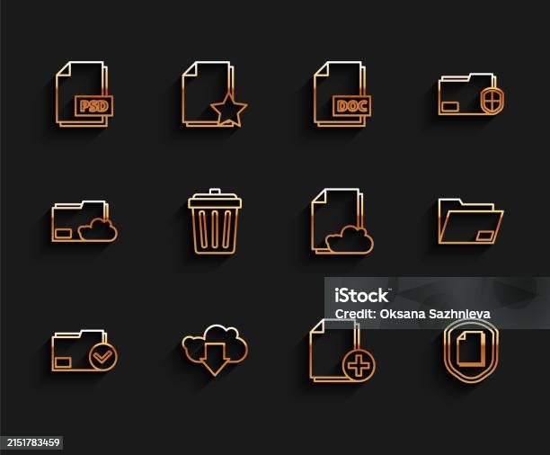 Set Line Document Folder And Check Mark Cloud Download Psd File ... Set Line Document Folder And Check Mark Cloud Download Psd File ...