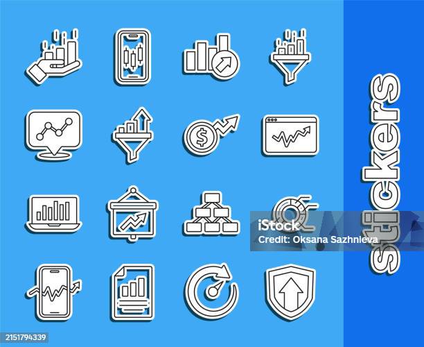 Tetapkan Garis Pertumbuhan Keuangan Infografis Diagram Lingkaran Grafik ... Tetapkan Garis Pertumbuhan Keuangan Infografis Diagram Lingkaran Grafik ...