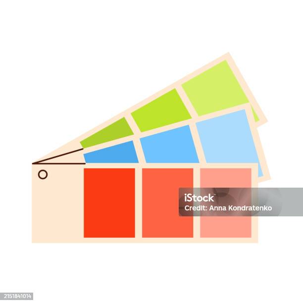 Sampel Palet Warna Panduan Palet Warna Ilustrasi Vektor Dalam Gaya