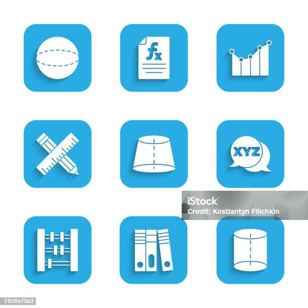 Set Geometric Figure Office Folders Xyz Coordinate System Abacus