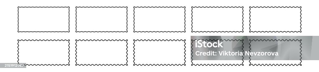 Ilustración de Marcos Ondulados Rectangulares Y Cuadrados Bordes ... Ilustración de Marcos Ondulados Rectangulares Y Cuadrados Bordes ...