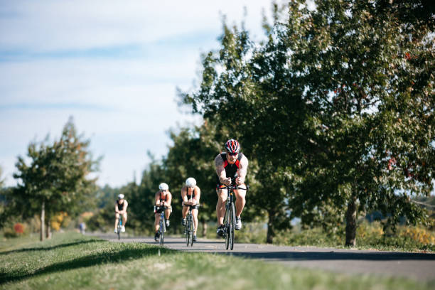 Free Stock Photo of Cycling competition with a group of focused ...