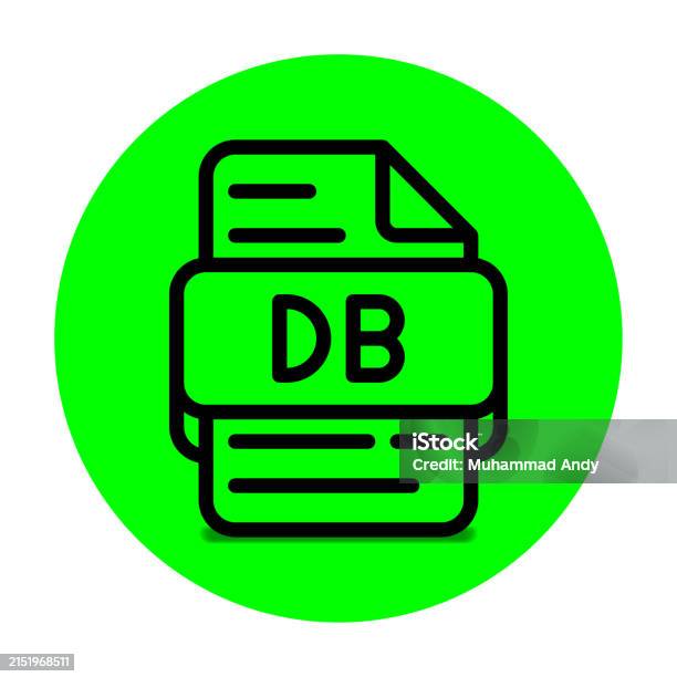 Db File Type Icon Files And Document Format Extension With An Outline