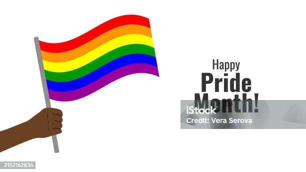Lgbtq Banner With Symbols Celebrating Pride Month Lgbtqia歴史月間のベクターアート