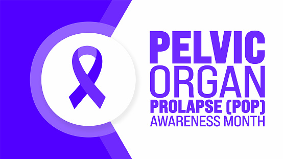 June Is Pelvic Organ Prolapse Awareness Month Background Template