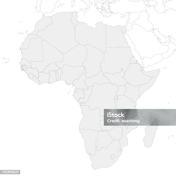 Blank Political Africa Map Vector Illustration Isolated In White ... Blank Political Africa Map Vector Illustration Isolated In White ...