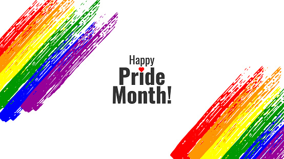 Lgbtq Banner With Symbols Celebrating Pride Month Lgbtqiaの文化のベクターアート