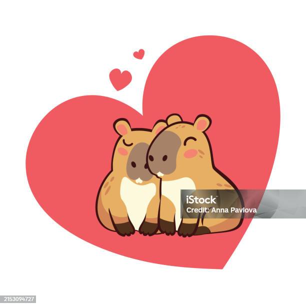 Couple Of Capybaras In Love Stock Illustration - Download Image Now ... Couple Of Capybaras In Love Stock Illustration - Download Image Now ...