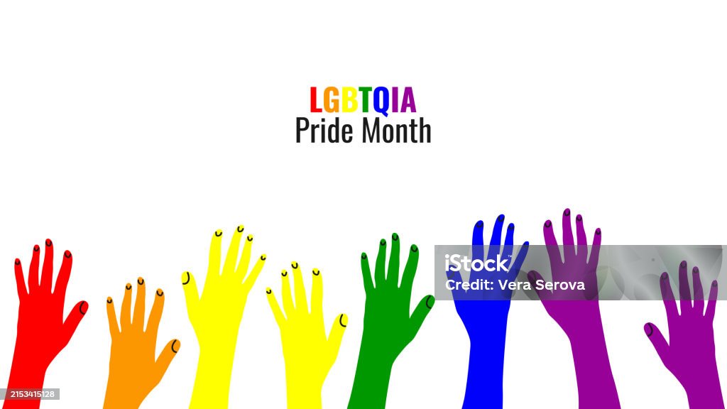 Lgbtq Banner With Symbols Celebrating Pride Month Lgbtqiaの文化のベクターアート