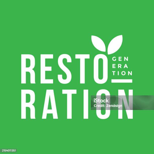Generation Restoration Typography Design For World Environment Day ... Generation Restoration Typography Design For World Environment Day ...