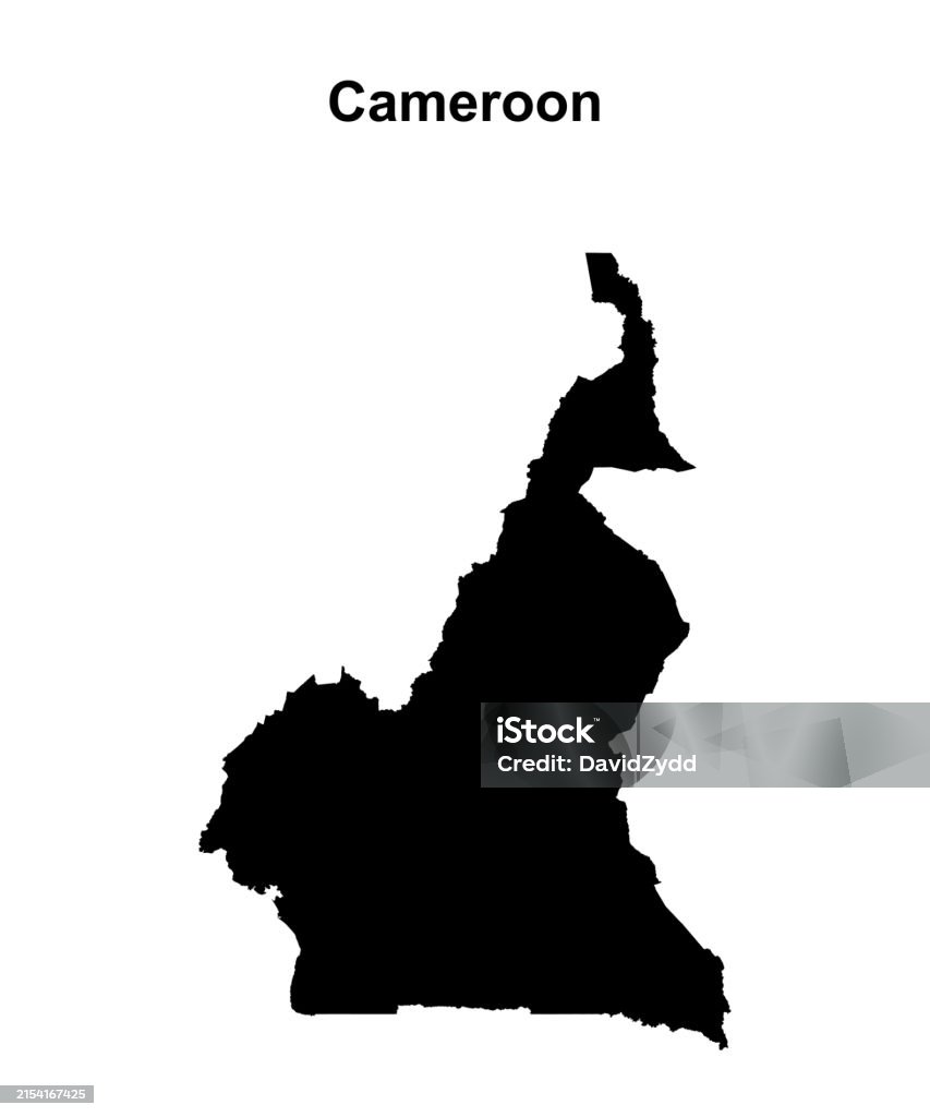 Cameroon Blank Outline Map Design Stock Illustration Download Image