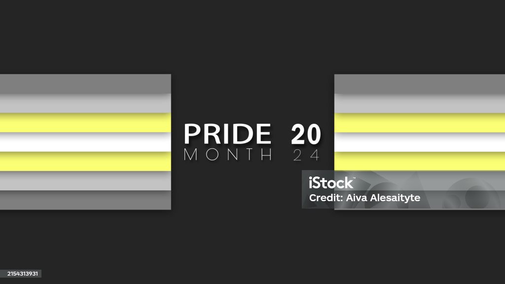 Happy Pride Month Demigender Pride Flag Horizontal Wall Background