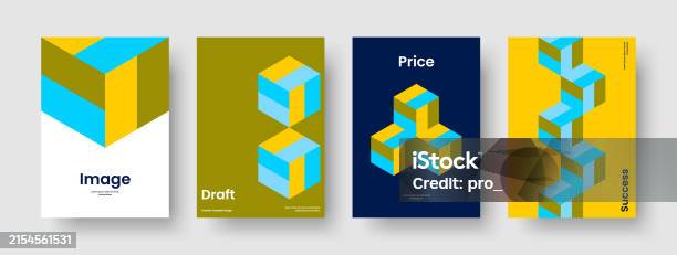 Desain Sampul Buku Abstrak Tata Letak Laporan Geometris Template Latar