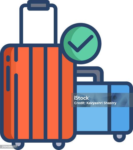 Baggage Reclaim Linear Color Vector Illustration Stock Illustration ... Baggage Reclaim Linear Color Vector Illustration Stock Illustration ...