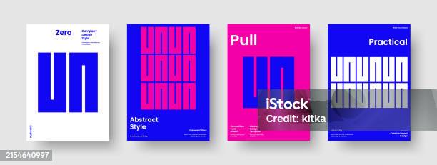 Desain Poster Modern Tata Letak Laporan Terisolasi Template Sampul Buku