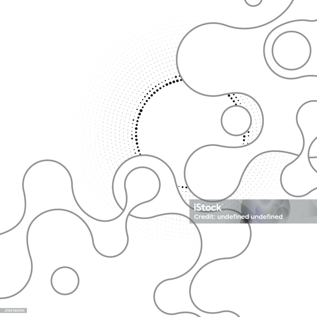 Modern Abstract Banner With Molecular Structure On White Background