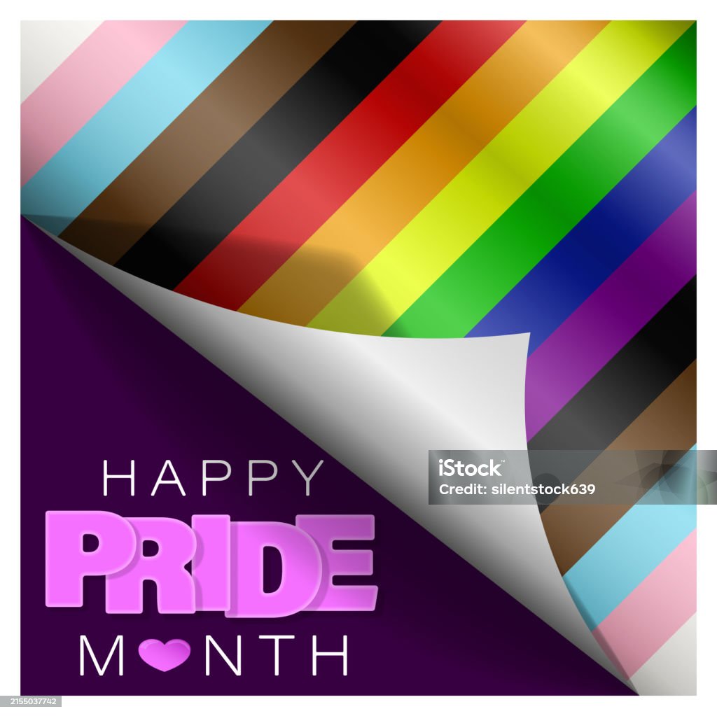 Background With Lgbtq Inclusive Pride Flag Stock Illustration