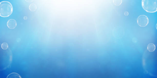 Free Stock Photo of Sky blue flare bubbles abstract background ...