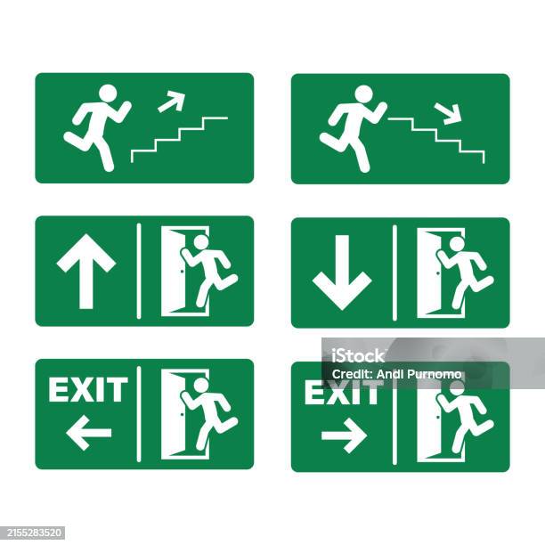 Panneau Détiquette De Lot Sortie De Secours Avec Pictogramme De Lhomme