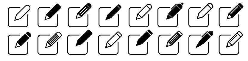 Icône Dédition Modifier Le Jeu Dicônes Écrivez Le Symbole Illustration