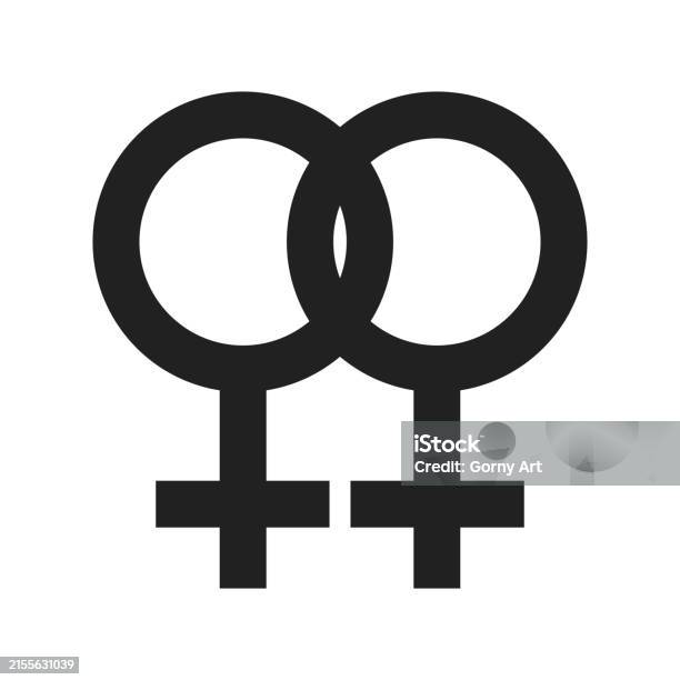 Vector Gender Female Symbols Black Icon Logo Design Lgbt Pride Month
