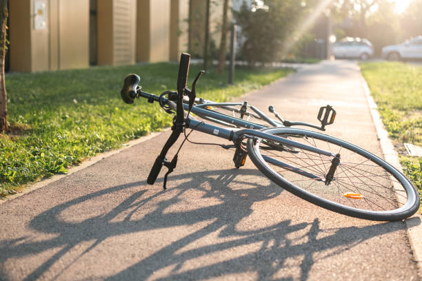 Free Stock Photo of Bike Laying on Its Side on Roadside | Download Free ...