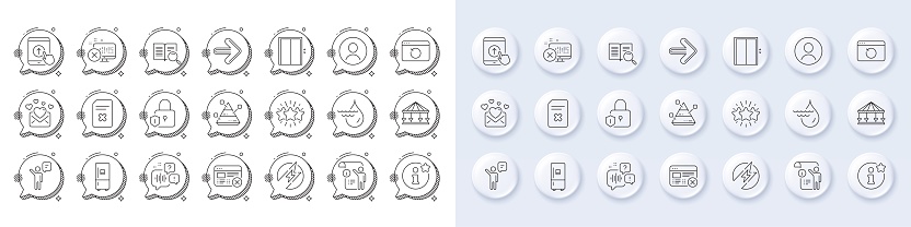 Hydroelectricity Swipe Up And Lift Line Icons For Web App Printing Line