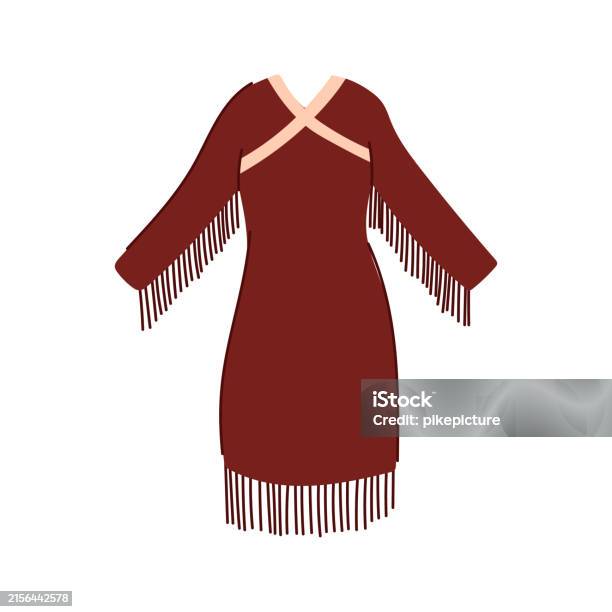 Woman Cowgirl Dress Cartoon Vector Illustration Stock Illustration