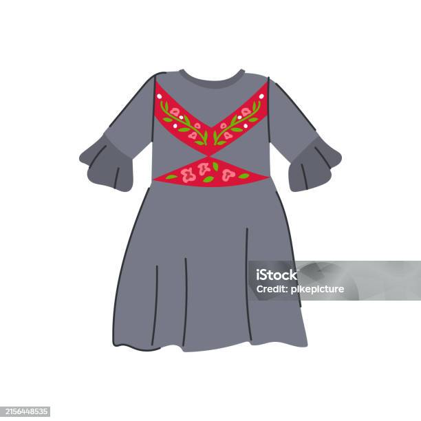 Party Cowgirl Dress Cartoon Vector Illustration Stock Illustration