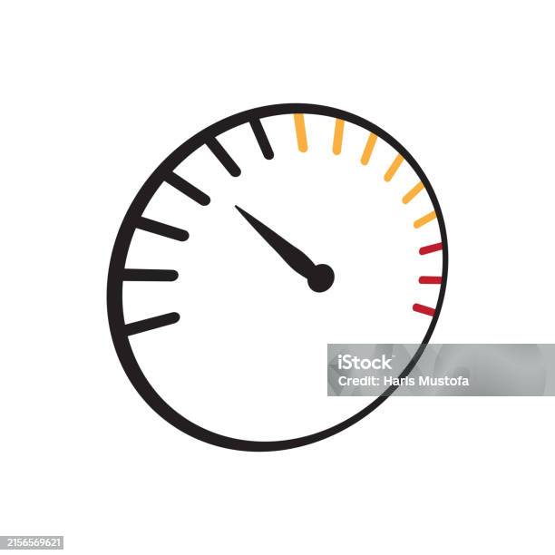 Template Desain Ikon Speedometer Ilustrasi Terisolasi Ilustrasi Stok