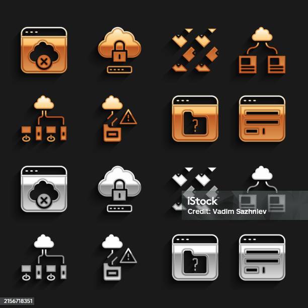 Set Cloud Technology Data Transfer Browser Window File Missing Computer Network Data Stream