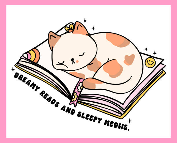 Download Cat, Books, Cartoon. Royalty-Free Stock Illustration Image ...