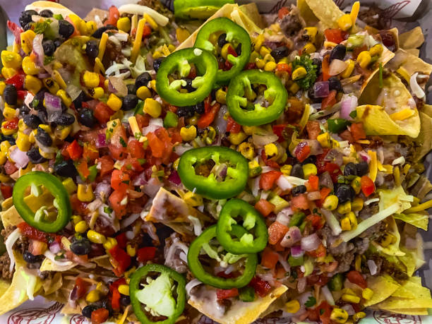 Free picture: chicken, black, bean, nachos, food