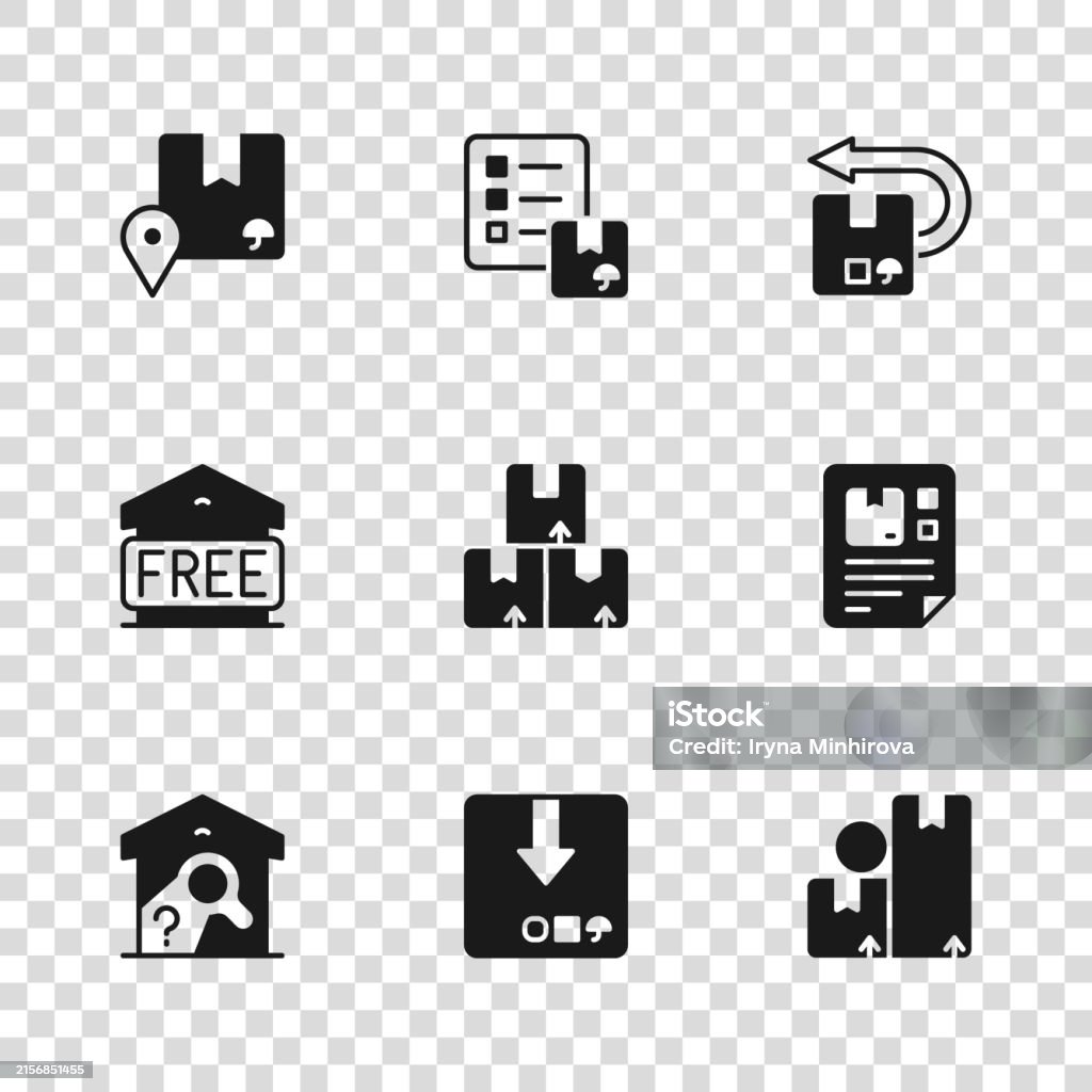 Set Carton Cardboard Box Waybill Return Location With Verification Of