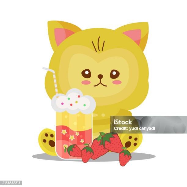 Ilustración de Personaje De Dibujos Animados Kawaii Del Gato Naranja ... Ilustración de Personaje De Dibujos Animados Kawaii Del Gato Naranja ...
