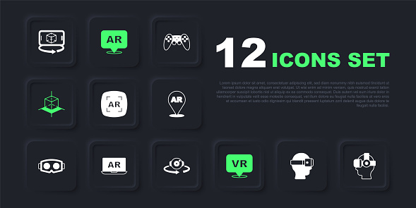 Atur Kacamata Virtual Reality Augmented Ar Pemodelan 3d Dan Ikon