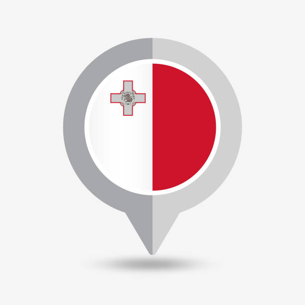 30 Malta Flag Pin Map Icon Vector Illustration Stock Illustrations