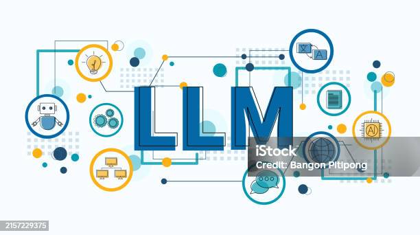 Ilustración de El Concepto De Llm Modelo De Lenguaje Grande De Ia Con ... Ilustración de El Concepto De Llm Modelo De Lenguaje Grande De Ia Con ...