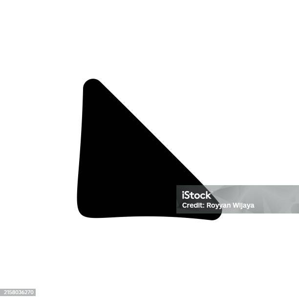 Hand Drawn Doodle Left Triangle Shape Stock Illustration Download