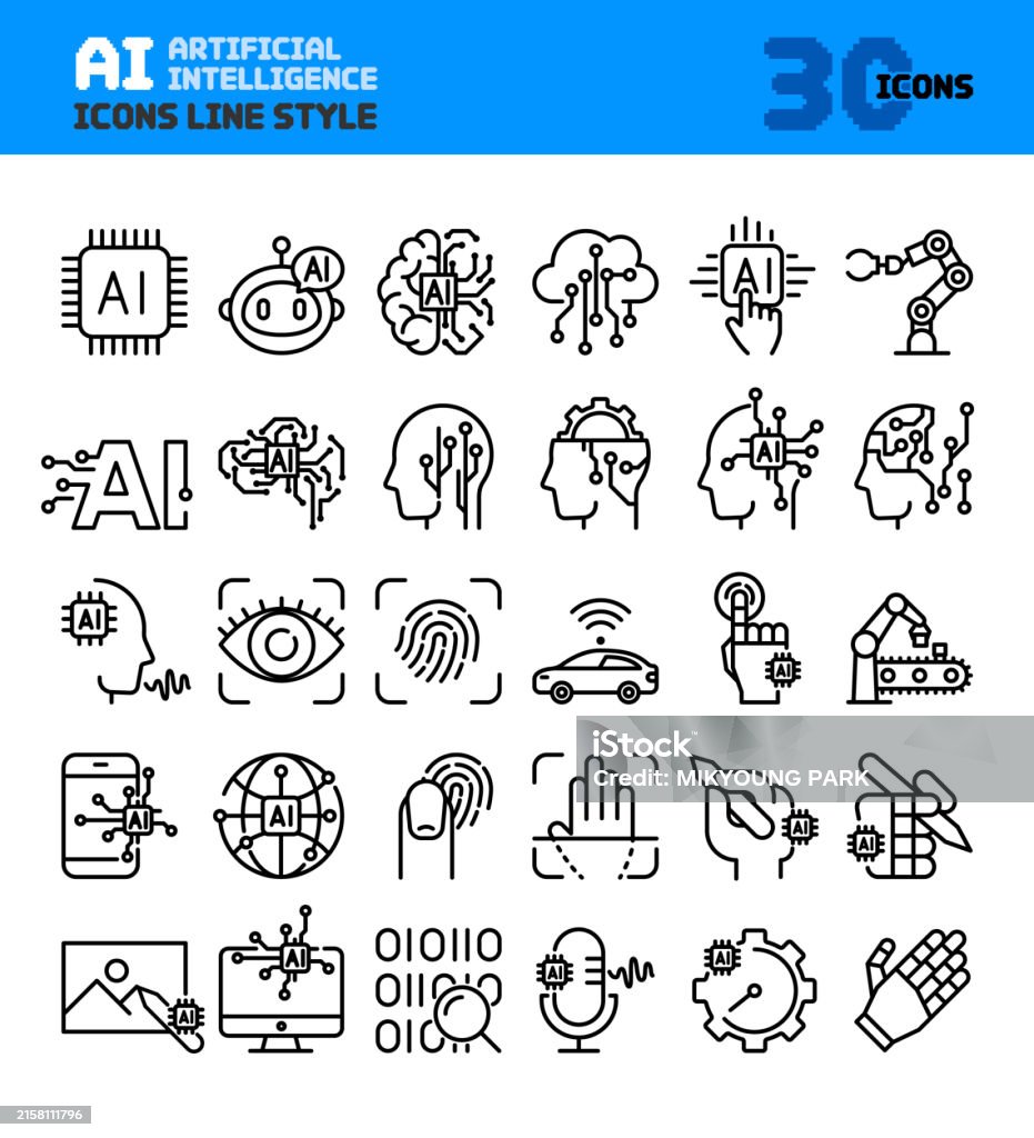 Artificial Intelligence Related Icons Stock Illustration - Download ... Artificial Intelligence Related Icons Stock Illustration - Download ...