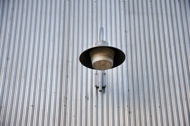 Free Stock Photo of Corrugated metal wall with exterior lighting ...