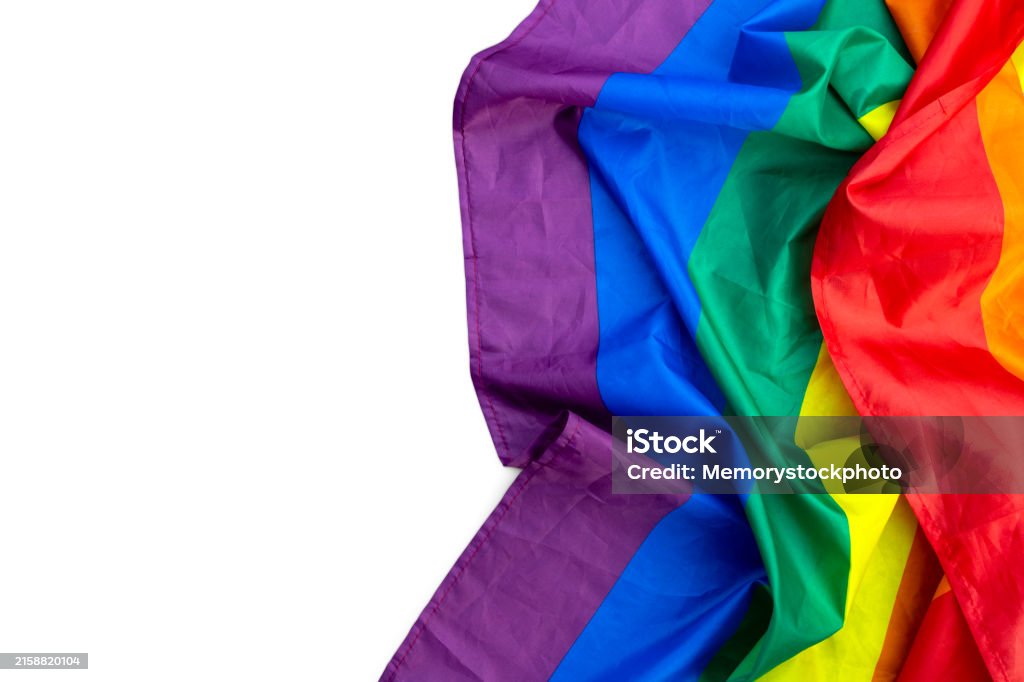 Pride Month Lgbtq Pride Parades Vibrant Rainbow Pride Flag Closeup