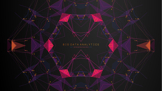 Ilustración De Big Data Analytics Concept With Geometric Patterns Y Más