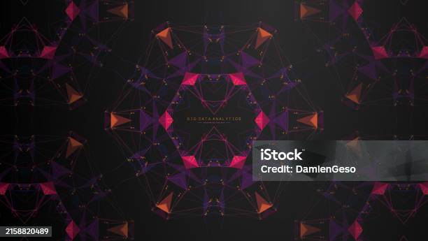 Big Data Analytics Concept With Geometric Patterns Stock Illustration