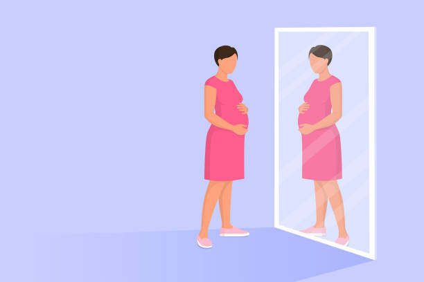 50 Mom Looking In The Mirror Stock Illustrations Royalty Free Vector