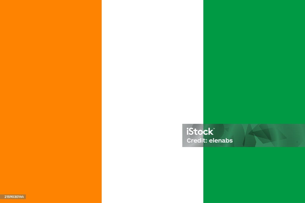 Countries And Cultures The Flag Of Ivory Coast Stock Illustration
