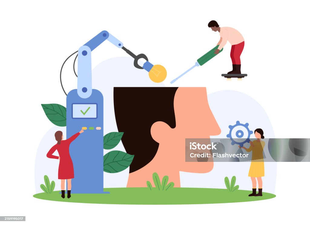 Ilustración de Desarrollo De Ideas Creativas Mente Abierta Para La ... Ilustración de Desarrollo De Ideas Creativas Mente Abierta Para La ...
