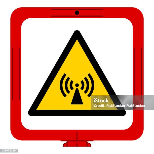 Warning Nonionizing Radiation Symbol Vector Illustration Isolate On ... Warning Nonionizing Radiation Symbol Vector Illustration Isolate On ...